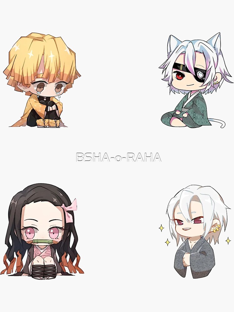 "Kimetsu No Yaiba Chibi Pack" Sticker for Sale by BSHA-o-RAHA | Redbubble