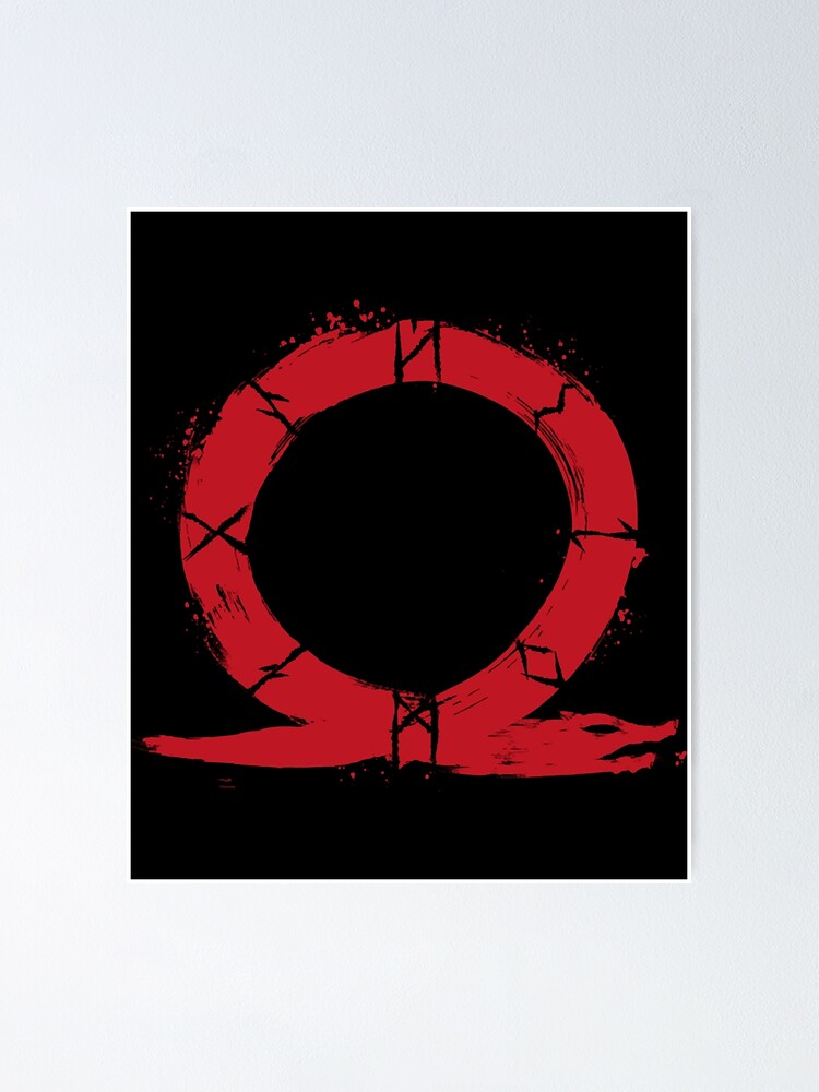 "Red Omega Symbol T-Shirt" Poster for Sale by EffiePouros | Redbubble