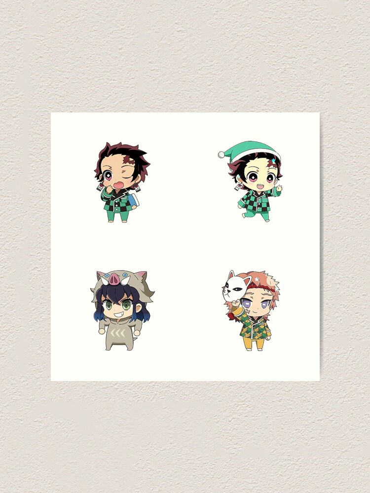 "Kimetsu No Yaiba Chibi Pack" Art Print for Sale by BSHA-o-RAHA | Redbubble