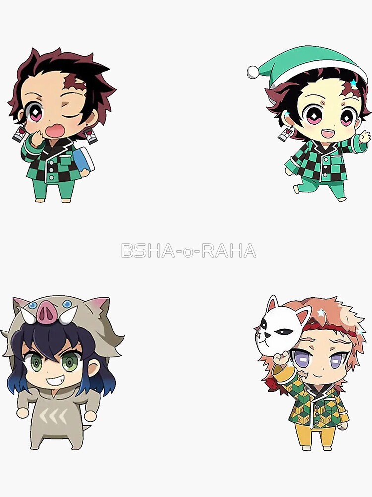 "Kimetsu No Yaiba Chibi Pack" Sticker for Sale by BSHA-o-RAHA | Redbubble