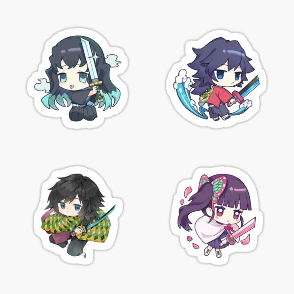 Kimetsu No Yaiba Chibi Pack Sticker For Sale By Bsha O Raha Redbubble