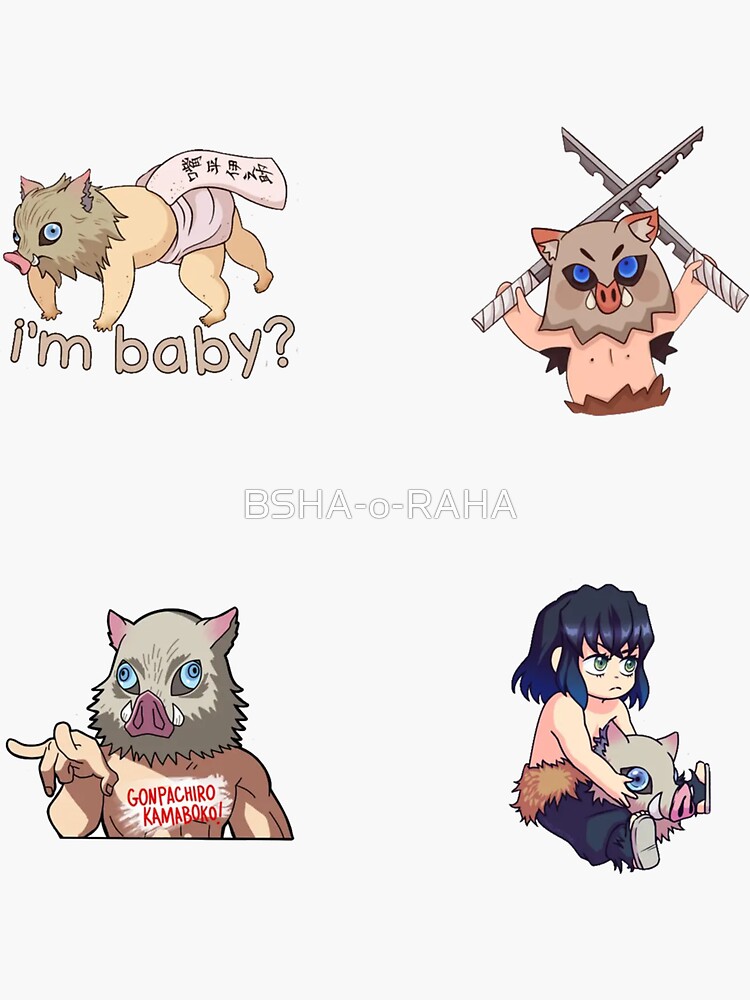 "Kimetsu No Yaiba Chibi Pack" Sticker for Sale by BSHA-o-RAHA | Redbubble