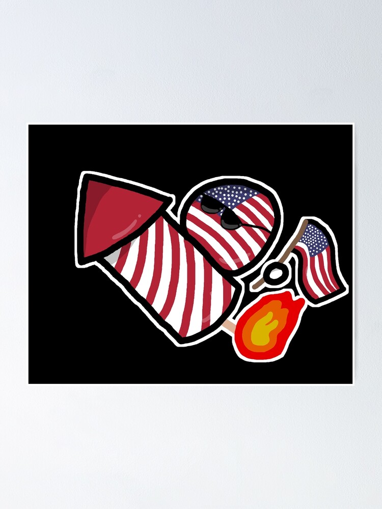 "Usa countryball riding on a giant firework - usball polandball ...