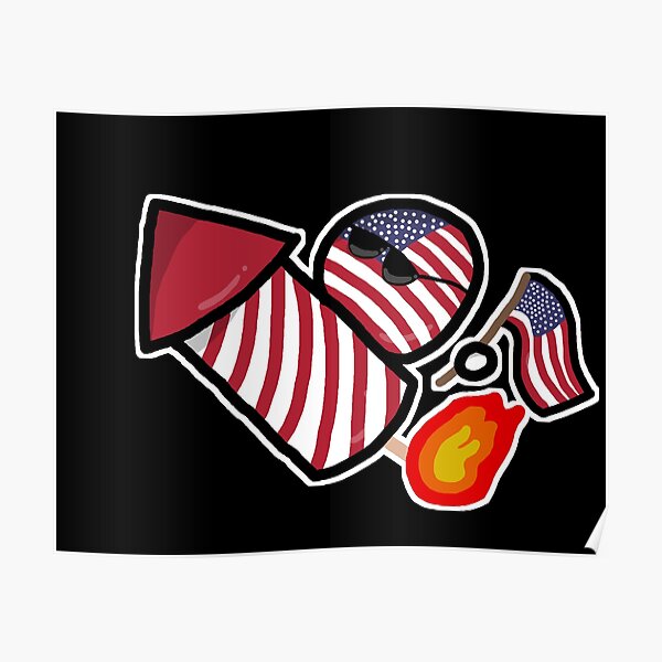 "Usa countryball riding on a giant firework - usball polandball ...