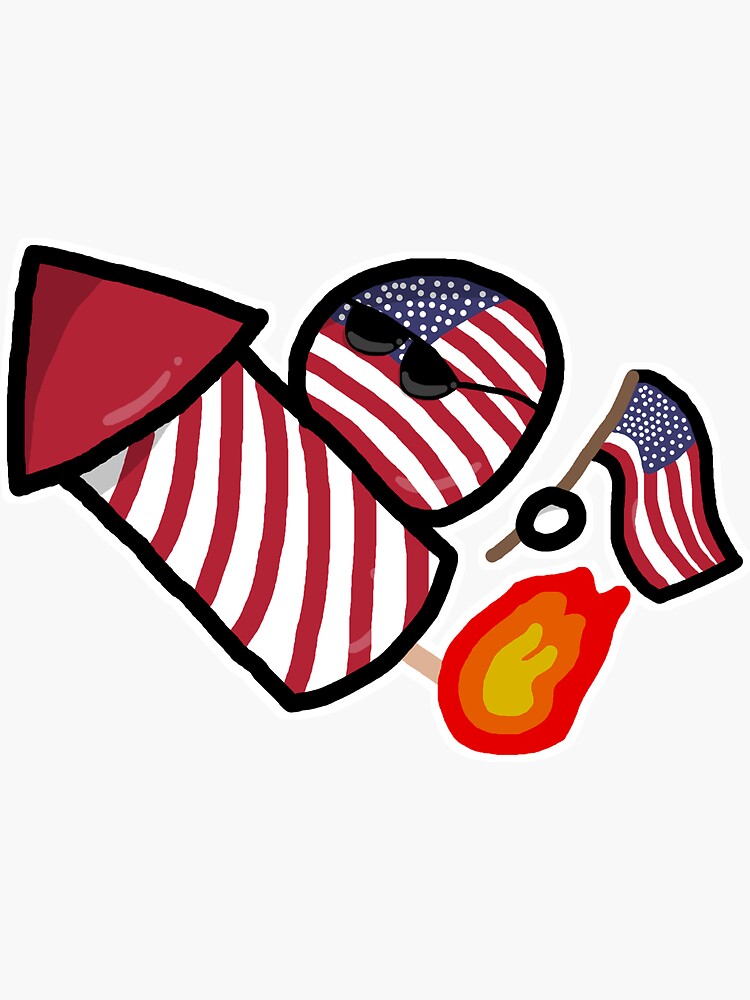 "Usa countryball riding on a giant firework - usball polandball ...