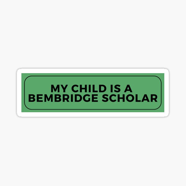 "Bembridge Scholar" Sticker for Sale by justaskmsv | Redbubble