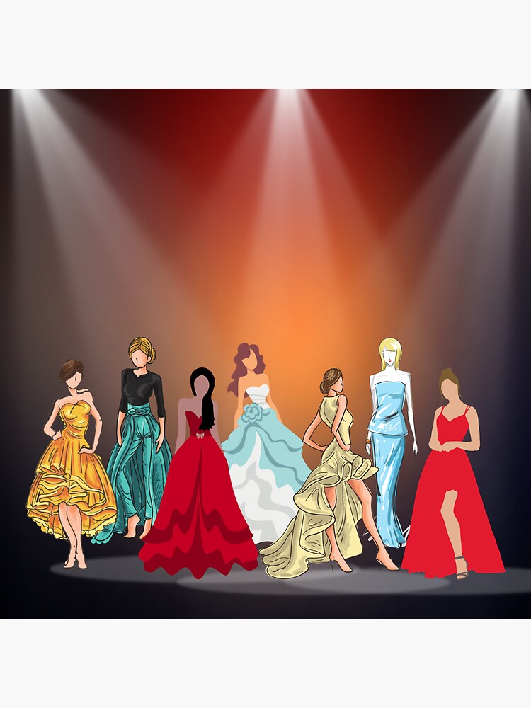 "Modelling show" Sticker for Sale by KimmyRob | Redbubble