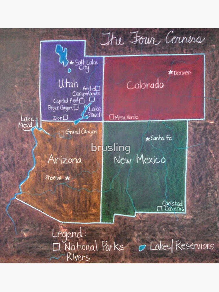 "Four Corners" Poster for Sale by brusling | Redbubble