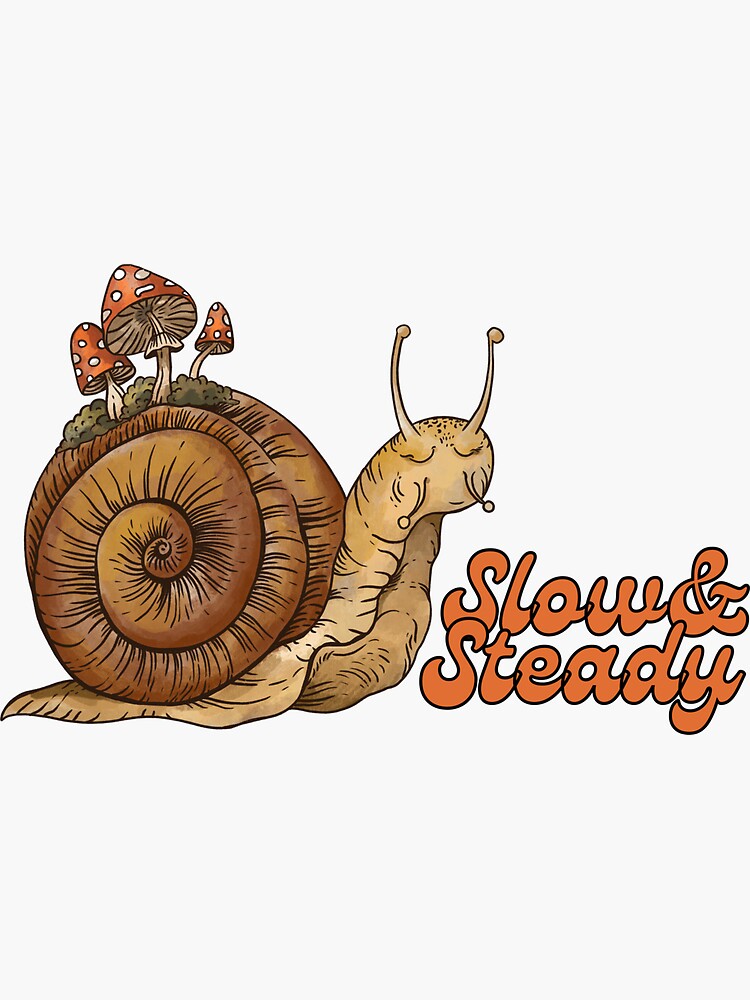 "Slow & Steady Slug" Sticker for Sale by ehmehli | Redbubble