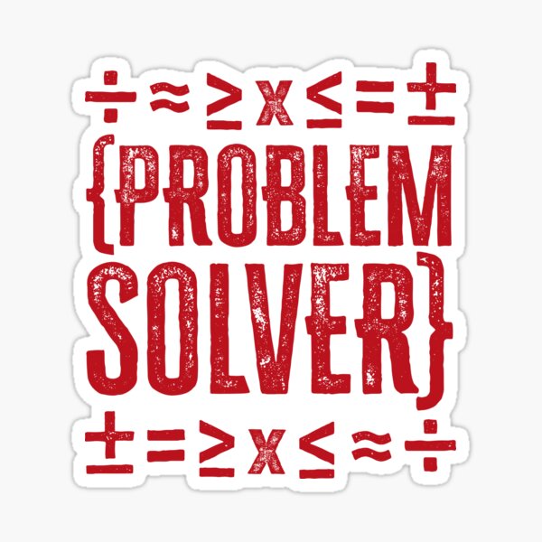 "Problem Solver: Mathematics - Red" Sticker for Sale by Reconocer ...