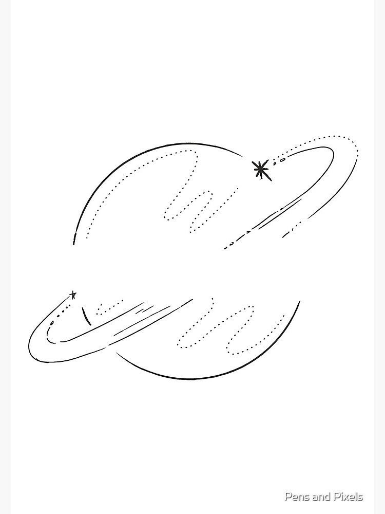 "Planet Sketch Digital Download | Astrological Line Art Printable Art ...