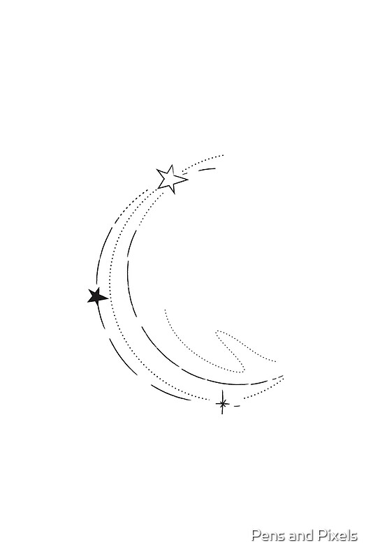 "Minimal Crescent Moon Astrological Digital Print | Celestial Poster ...