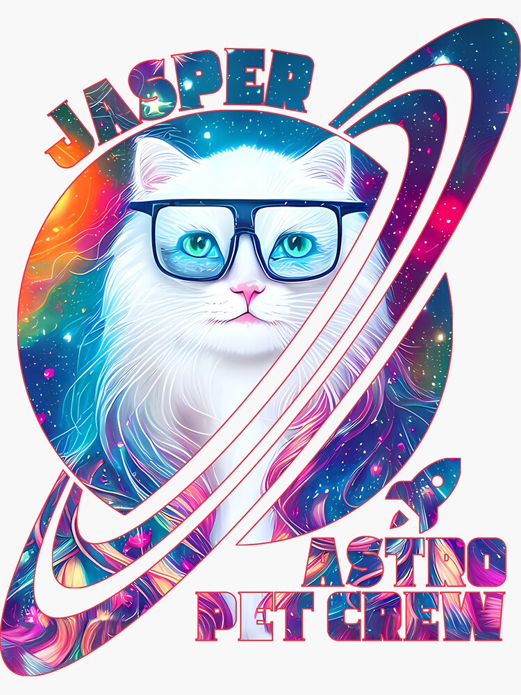 "Jasper the cat" Sticker for Sale by lovemynerd | Redbubble