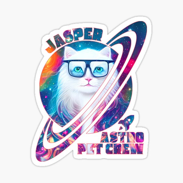 "Jasper the cat" Sticker for Sale by lovemynerd | Redbubble