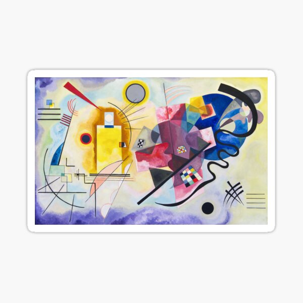 "Yellow-Red-Blue abstract painting by Wassily Kandinsky." Sticker for ...