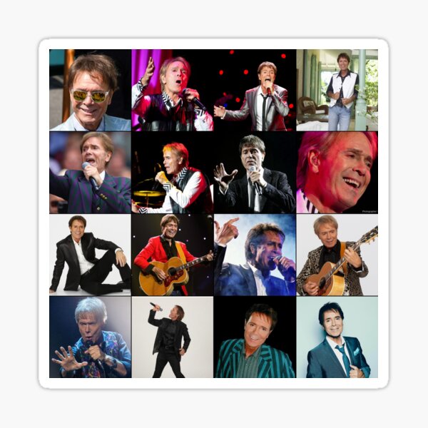 "Cliff Richard Veteran English Singer - Creative Photo Collage" Sticker ...
