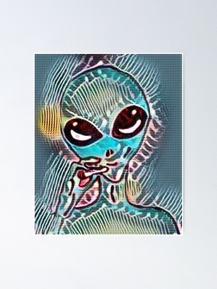 "Acid Wash Alien" Poster by OddballEmporium | Redbubble