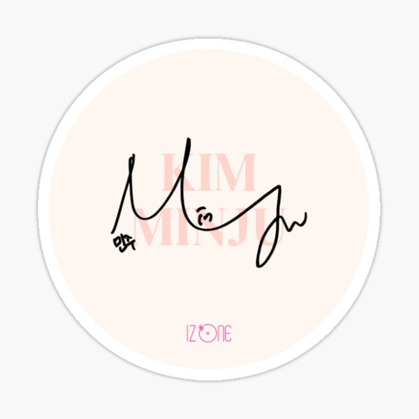 "IZ*ONE Kim Minju Signature Sticker" Sticker for Sale by Fortune Cat ...