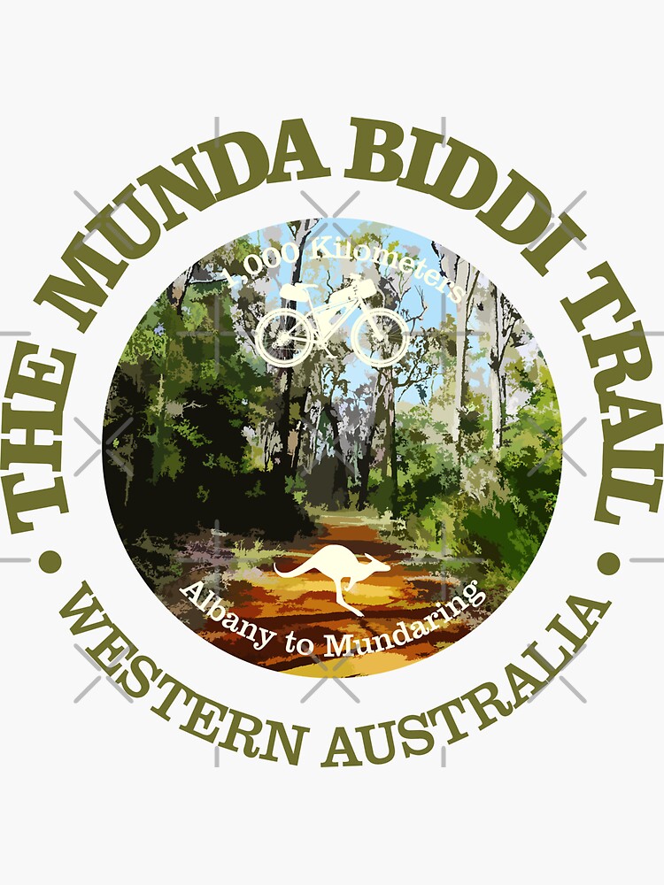 "Munda Biddi Trail (cycling c)" Sticker for Sale by curranmorgan ...