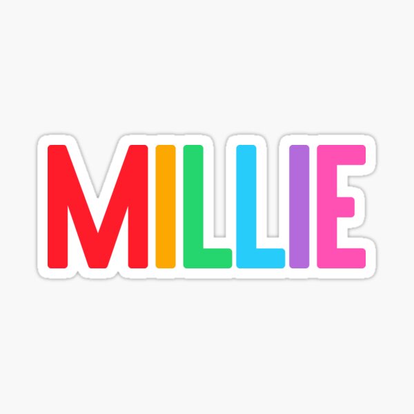 "Millie Name" Sticker for Sale by A-Personalised | Redbubble