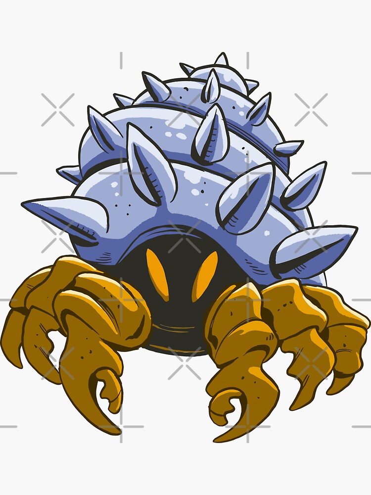 "Spooky Orange Hermit Crab Spiky Shell " Sticker for Sale by OtillieArt ...