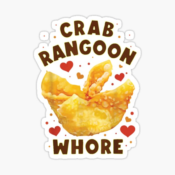 " funny crab rangoon whore" Sticker for Sale by ProdDesign | Redbubble