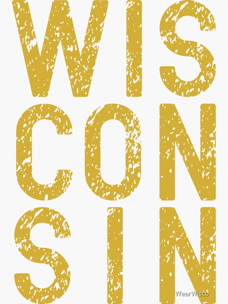 "Wisconsin Cheese Logo" Sticker for Sale by WearWisco | Redbubble