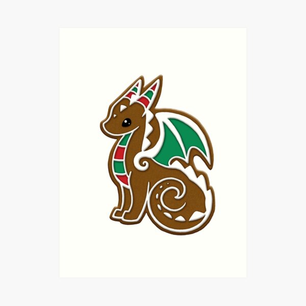 "Gingerbread Dragon" Art Print for Sale by bgolins | Redbubble