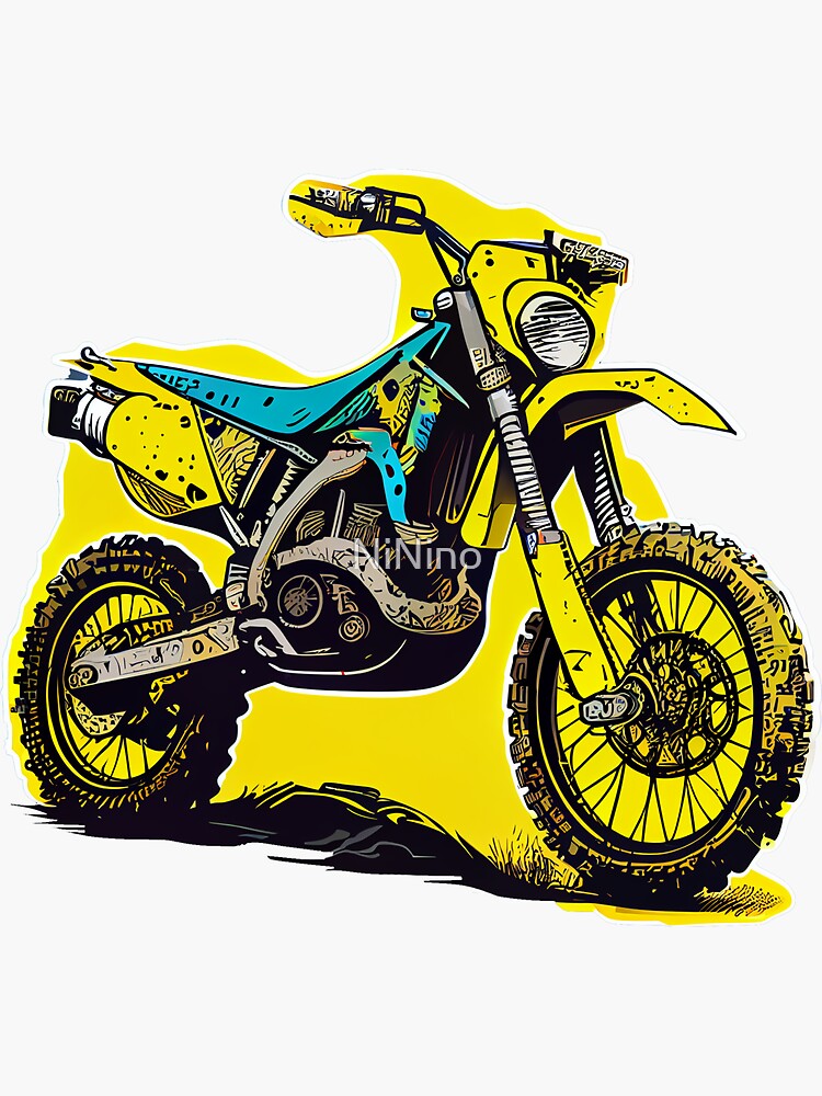 "Dirt bike sticker" Sticker for Sale by NiNino | Redbubble