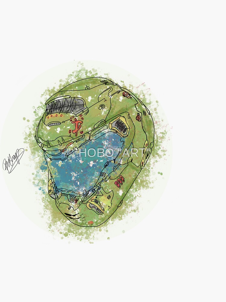 "Graffiti Doom guy" Sticker for Sale by Art-of-Bishop | Redbubble