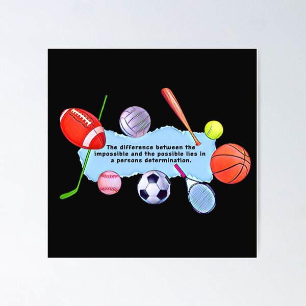 " The difference is determination - sports quotes" Poster for Sale by ...