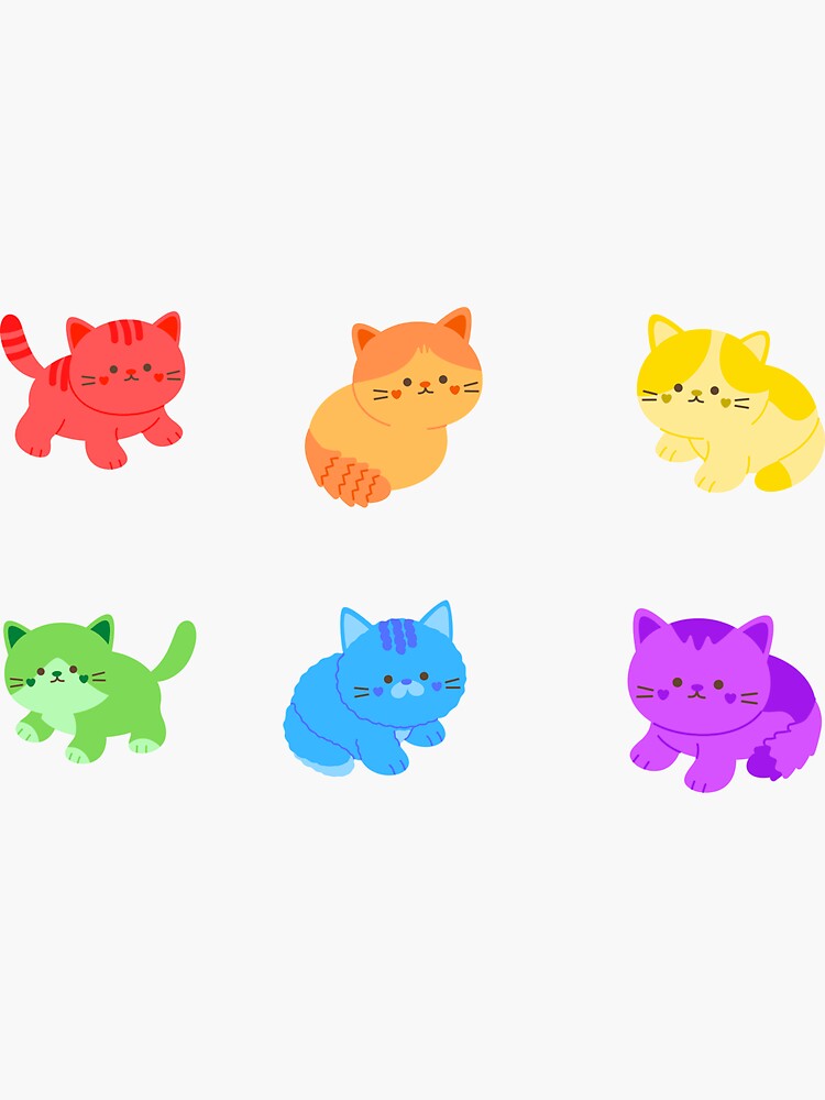 "Cute LGBTQ Pride Cats" Sticker for Sale by DetectiveDog | Redbubble