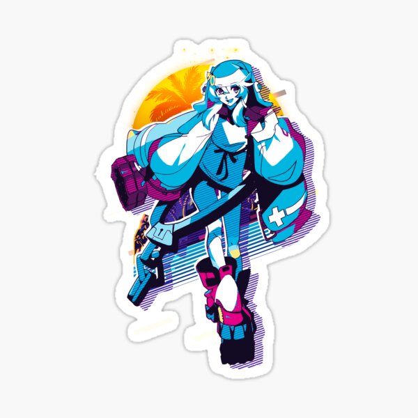 "80s Retro Bridget Guilty Gear" Sticker for Sale by rebdaart | Redbubble