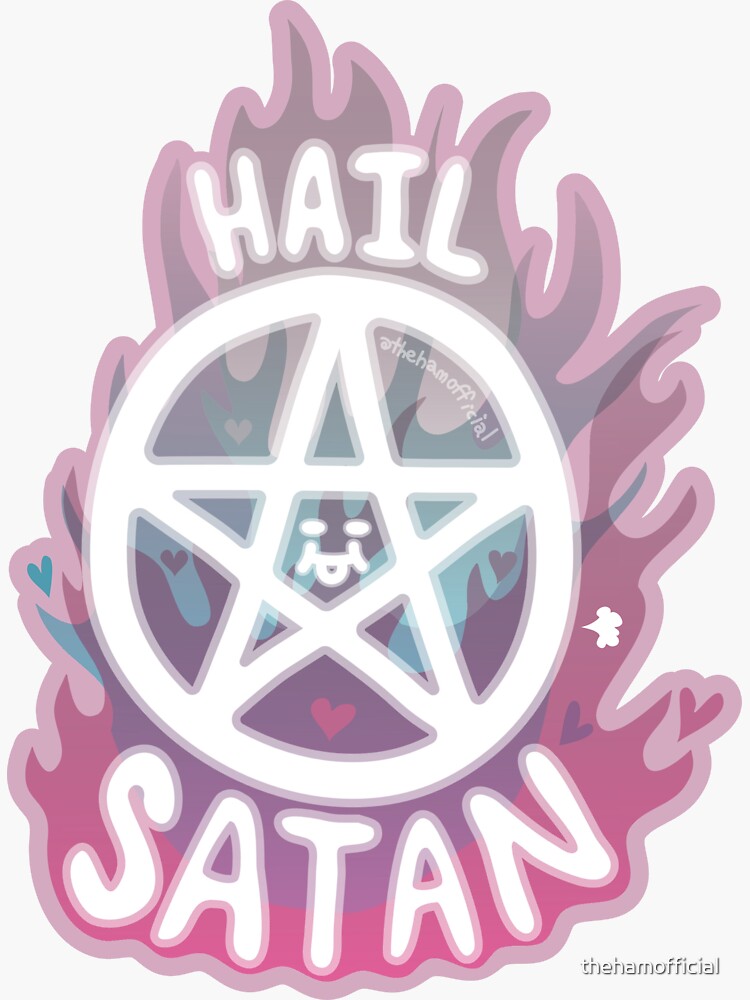 "Hail Satan" Sticker for Sale by thehamofficial | Redbubble
