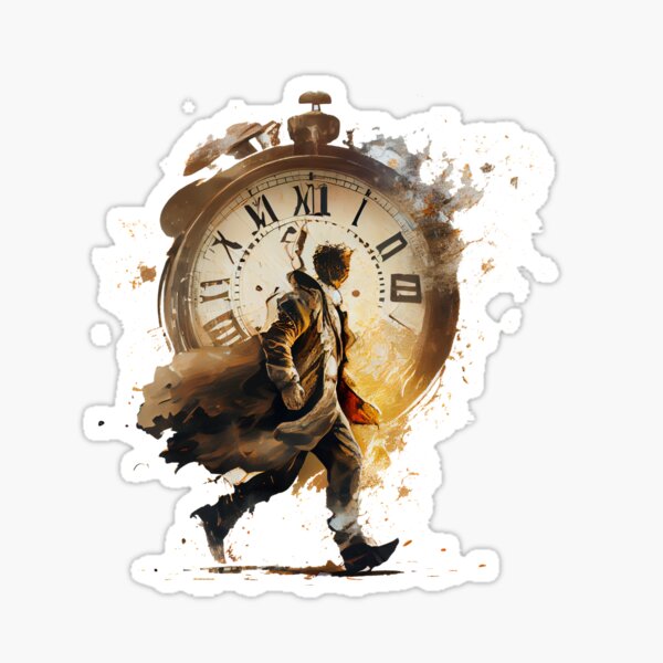 "Time Traveler" Sticker for Sale by pizzadream | Redbubble