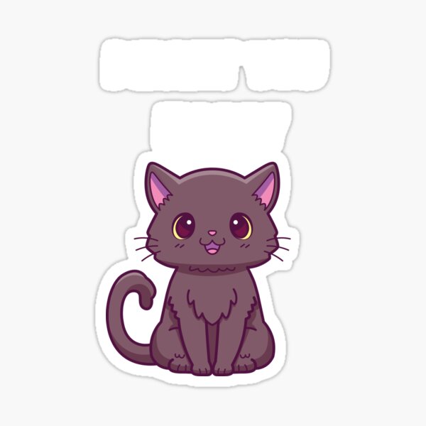 "catto wants you happy " Sticker for Sale by Belhassen7 | Redbubble