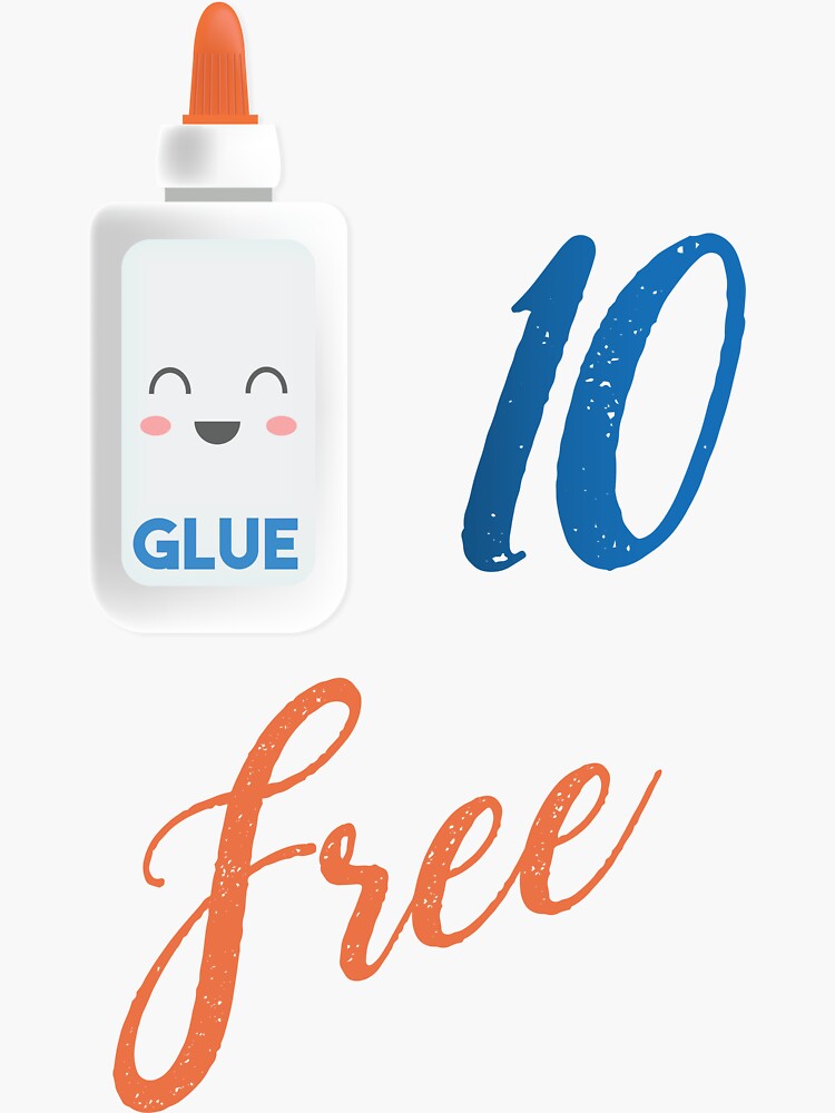 "Gluten Free (Glue 10 Free)" Sticker for Sale by RYUKEN | Redbubble