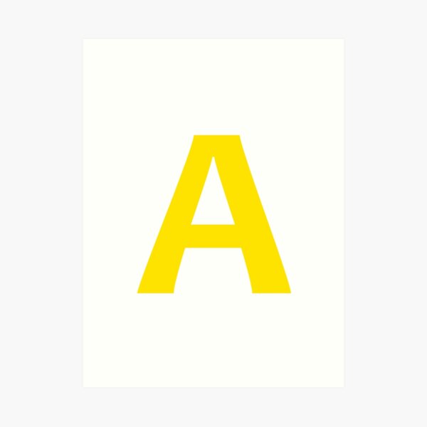 "Yellow color Letter A" Art Print for Sale by WECreations | Redbubble