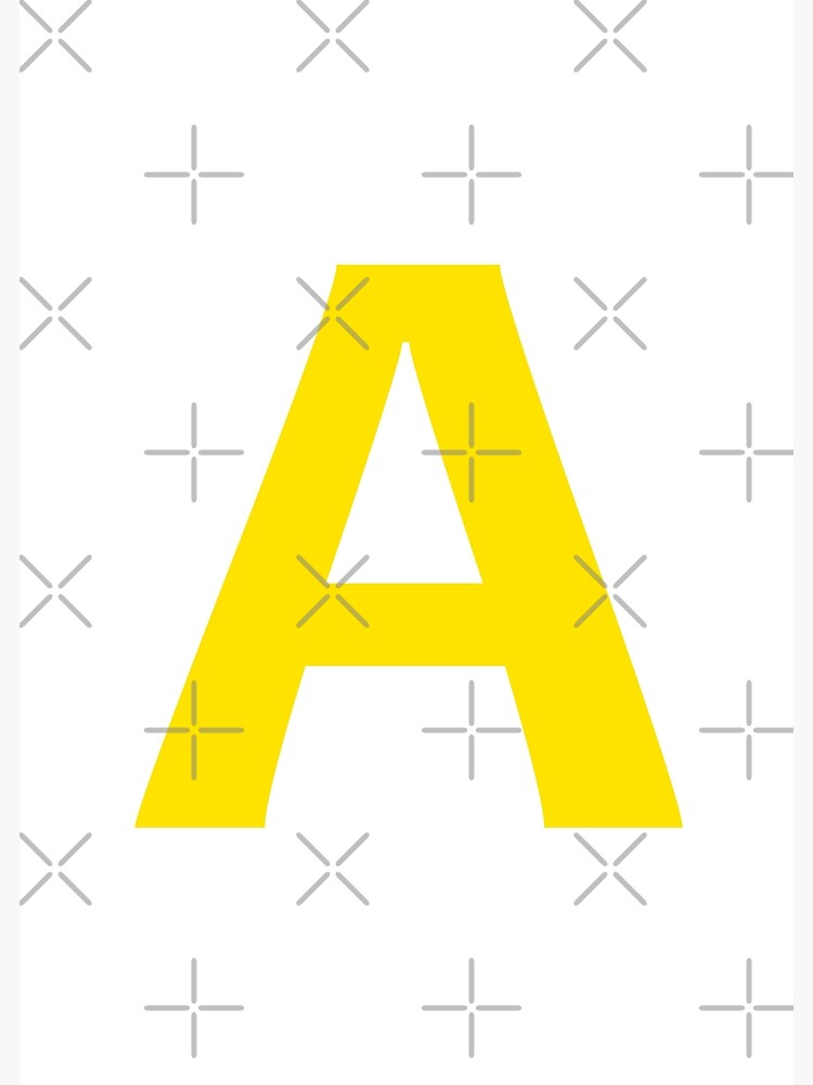 "Yellow color Letter A" Poster for Sale by WECreations | Redbubble