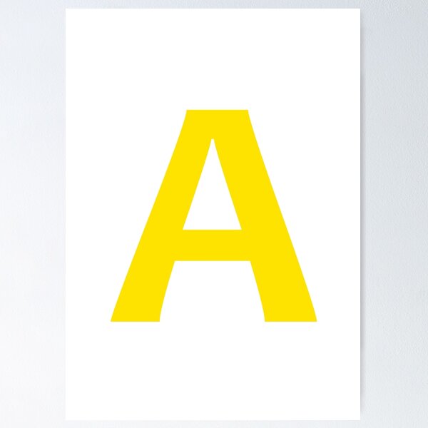 "Yellow color Letter A" Poster for Sale by WECreations | Redbubble