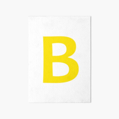 "Yellow color Letter B" Art Board Print for Sale by WECreations | Redbubble