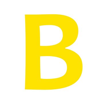 "Yellow color Letter B" Sticker for Sale by WECreations | Redbubble