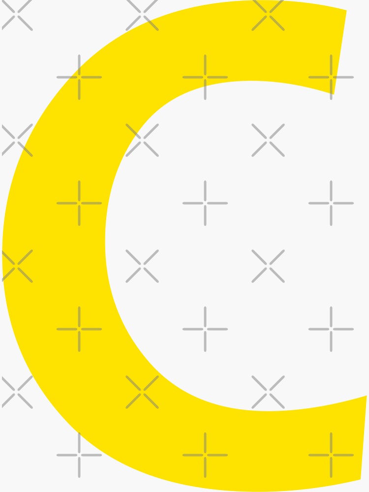"Yellow color Letter C" Sticker for Sale by WECreations | Redbubble