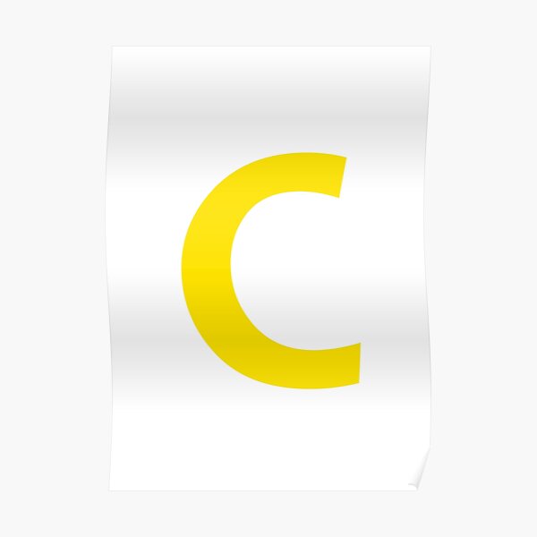 "Yellow color Letter C" Poster for Sale by WECreations | Redbubble