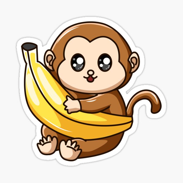 "Banana Bandit Monkey Design" Sticker for Sale by GypsyGarou | Redbubble