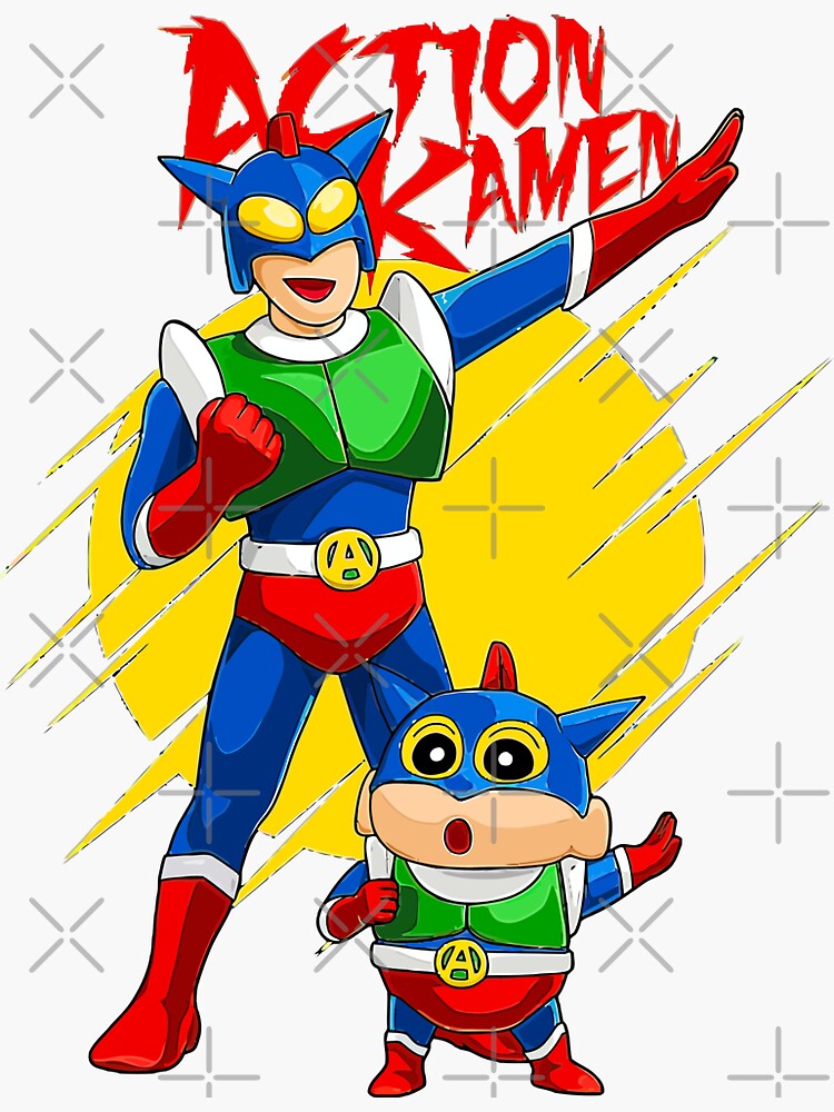 "Kureyon Shin-Chan Action Kamen - Crayon Shin Chan" Sticker for Sale by ...