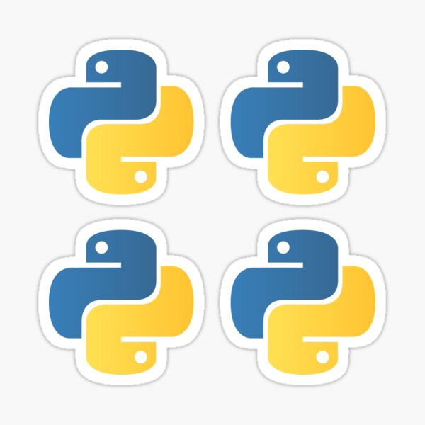 Python Logo Sticker For Sale By Mrshy Redbubble 