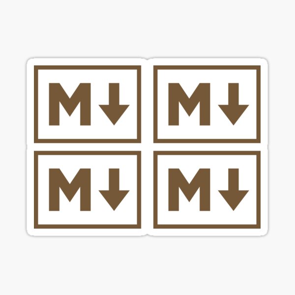 "Markdown Logo" Sticker for Sale by MrShy | Redbubble