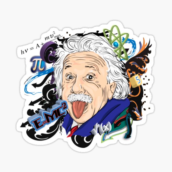 "Albert Einstein " Sticker for Sale by Greenbaynep | Redbubble