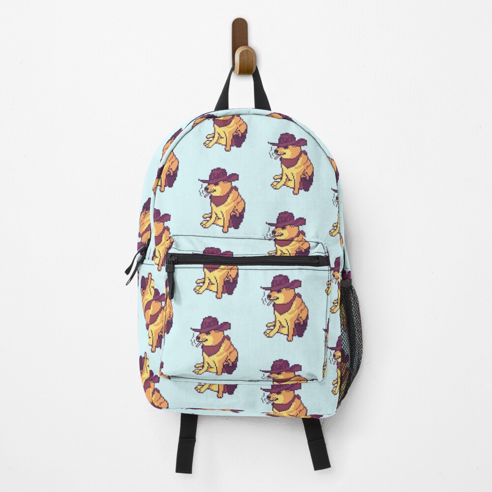 "Cheems Doge Cowboy Pixel Art" Backpack for Sale by redakhatib | Redbubble